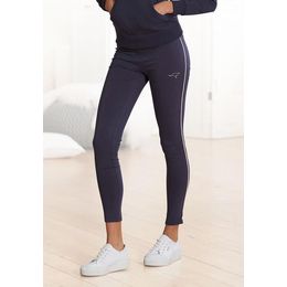 Kangaroos Leggings blau Gr. 32/34 für Damen. Mit Logodruck. Nachhaltig.