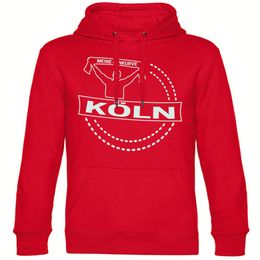 multifanshop Kapuzen Sweatshirt - K&ouml;ln - Meine Fankurve - Druck wei&szlig; - Hoodie