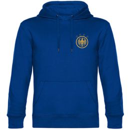 multifanshop Kapuzen Sweatshirt - Deutschland - Adler Retro Gold - Druck gold metallic - Hoodie