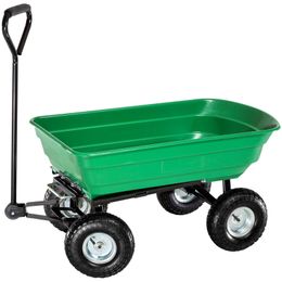 TecTake&reg; Bollerwagen, mit Kippfunktion, leichtg&auml;ngige Lenkachse, Belastbarkeit 300 kg