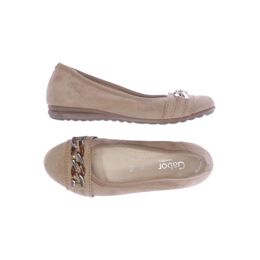 Gabor Damen Ballerinas, beige, Gr. 4.5