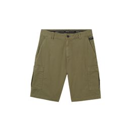 Tom Tailor Denim Herren Relaxed Cargoshorts, grün, Uni, Gr. M