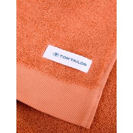 Tom Tailor Unisex Frottier Duschtuch, 70x140 cm, orange, Uni, Gr. 70X140