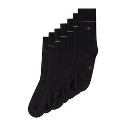 Tom Tailor Herren Socken in einer 7-Tage-Box, schwarz, Uni, Gr. 43-46