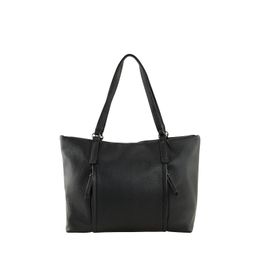 Tom Tailor Damen Beca Shopper, schwarz, Uni, Gr. ONESIZE