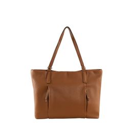 Tom Tailor Damen Beca Shopper, braun, Uni, Gr. ONESIZE