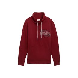 Tom Tailor Herren Sweatshirt mit Textprint, rot, Textprint, Gr. XL