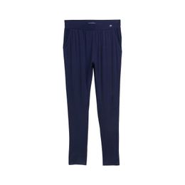 Tom Tailor Damen Basic Pyjamahose, blau, Uni, Gr. M/38