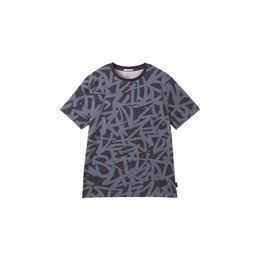 Tom Tailor Jungen Allover Print T-Shirt mit Bio-Baumwolle, grau, Allover Print, Gr. 152