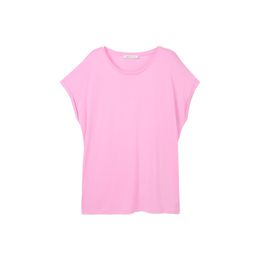 Tom Tailor Denim Damen Basic T-Shirt, rosa, Gr. XXL