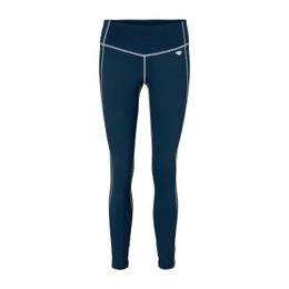 Tom Tailor Damen Sport Leggings, blau, Logo Print, Gr. XS