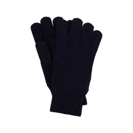 Tom Tailor Herren Handschuhe mit recyceltem Cashmere, blau, Uni, Gr. S/M