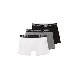 Tom Tailor Denim Herren Boxershorts im Dreierpack, grau, Uni, Gr. S