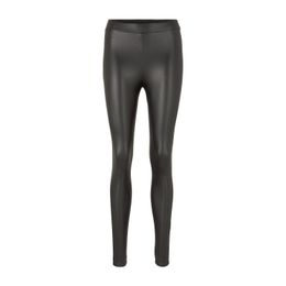 Tom Tailor Denim Damen Leggings in Lederoptik, schwarz, Gr. XXL