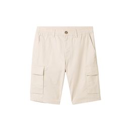 Tom Tailor Herren Regular Cargoshorts, braun, Uni, Gr. XL