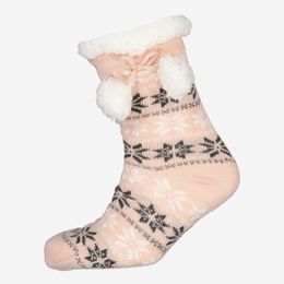 TK Maxx Rosa Slipper-Socken mit Plüschfutter