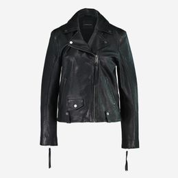 TK Maxx Schwarze Biker-Lederjacke