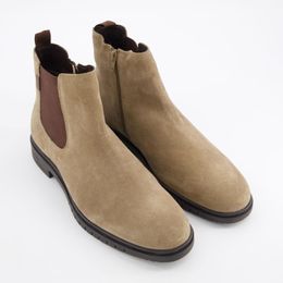 TK Maxx Braune Stiefel aus Wildleder mit Reißverschluss