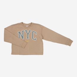 TK Maxx Braunes NYC Sweatshirt mit verkürzter Passform