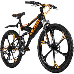 KS-Cycling Mountainbike KS CYCLING "Bliss" Fahrräder Gr. 47 cm, 26 Zoll (66,04 cm), schwarz (schwarz, schwarz) für Herren, Kettenschaltung