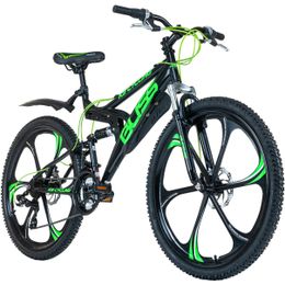 KS-Cycling Mountainbike KS CYCLING "Bliss" Fahrräder Gr. 47 cm, 26 Zoll (66,04 cm), schwarz (schwarz, schwarz) für Herren, Kettenschaltung