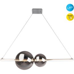 Näve NÄVE LED Pendelleuchte "NOVA", Dimmbar, Lampen, grau (chrom, smoky), H: 150,00cm