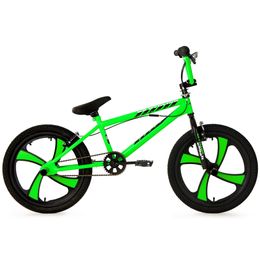 KS-Cycling BMX-Rad KS CYCLING "Cobalt" Fahrräder Gr. 28 cm, 20 Zoll (50,80 cm), grün Kinder