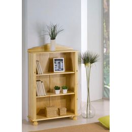 Bücherregal Home Affaire Regale Gr. B/H/T: 77cm x 116cm x 30cm, 3 St. offene Fächer, 2 Böden, beige (natur) gefertigt aus massivem Kiefernholz