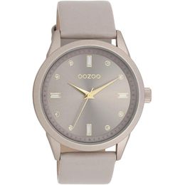 Quarzuhr Oozoo "C11287" Armbanduhren grau (taupe) Damen Armbanduhr, Damenuhr