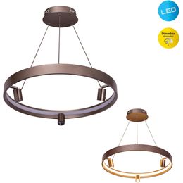 Näve LED Pendelleuchte NÄVE "Tristan" Lampen Gr. Ø 58,00cm, silberfarben (stahl, blank) Hänge-, Pendellampe warmweiß, 58cm, 37W, stahl-blank, inkl. Trafo,IP20