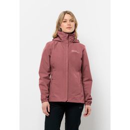 Outdoorjacke Jack Wolfskin "STORMY POINT 2L JKT W", Damen, Gr. M (38/40), rot (rot, ochre), Obermaterial: 100% Polyester, Jacken