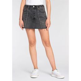 Levi's Jeansrock LEVI'S "Jeansrock Recraft Ted Icon Skirt" Gr. 26, grau (fifth dimension skir) Damen Röcke