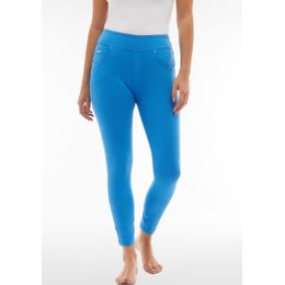 Leggings Freddy "NOW SKINNY YOGA" Gr. L (40), N-Gr, blau (blue) Damen Hosen mit Lifting & Shaping Effekt