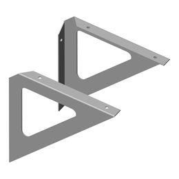 Element System Metallkonsole 'Triangel' grau 19 x 19 cm