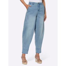Heine Damen Jeans, Blau, Gr. 46, Boyfriend, Material: Baumwolle