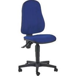 Topstar Bürostuhl Point 600, Permanentkontakt-Mechanik, ohne Armlehnen, Muldensitz, blau