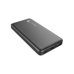 Lippa 10.000 mAh Powerbank 18W USB-C PD & QC USB-A Output - Black Powerbank (Akku) - schwarz - 10000 mAh