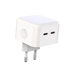 xO Wall charger L102 2x USB-C 35W (white)