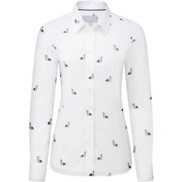 Sch&ouml;ffel Country Bluse Norfolk Teckle/Wei&szlig; mit Dackelmotiv (Gr&ouml;&szlig;e: 14)