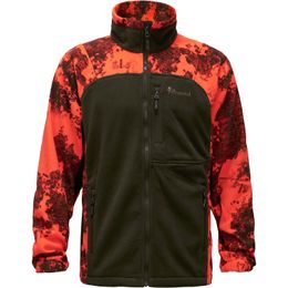 Pinewood Fleecejacke Furudal Hunters Strata Blaze/Hunting Green (Größe: 5XL)
