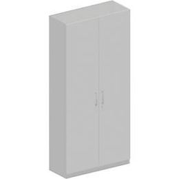 Schäfer Shop Schäfer Shop Genius Garderobenschrank TETRIS SOLID, 6 OH, 1 Fachboden, Kleiderstange, abschließbar, B 1000 x T 412 x H 2239 mm, weißlu/lichtgrau