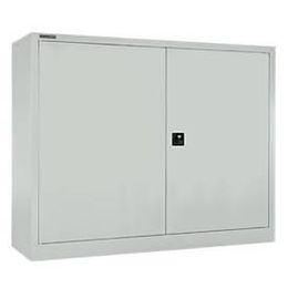 Schäfer Shop Schäfer Shop Select Flügeltürenschrank MS iCONOMY, Stahl, 3 Ordnerhöhen, B 1200 x T 400 x H 1215 mm, lichtgrau RAL 7035