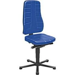 bimos Drehstuhl All-in-One 9640, mit Gleiter, Kunstlederpolster, blau