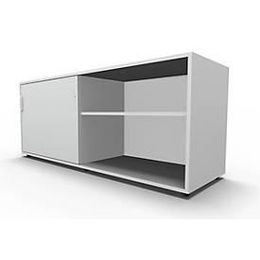 Schäfer Shop Schäfer Shop Select Sideboard, mit Schiebetür, abschließbar, Spanplatte, B 1600 x T 500 x H 663 mm, links anstellbar, lichtgrau