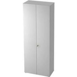 Schrank TOPAS LINE, Akten/Garderobenschrank, 6 Ordnerhöhen, B 800 mm, lichtgrau