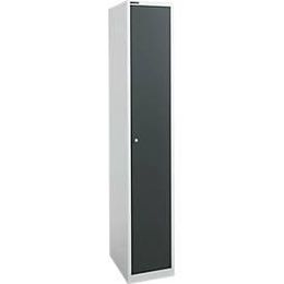 Schäfer Shop Schäfer Shop Select Garderobenschrank, 1 Abteil mit B 350 mm, 5 Fächer mit 4 Fachböden, abschließbar, weißalu/anthrazit