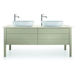 Duravit Luv Waschtisch-Konsole LU9467B1717 178,3x59,5cm, Weiß Struktur, aus Quarzstein, 2 Ausschnitte