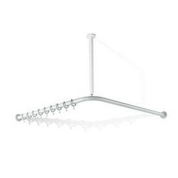 HEWI Vorhangstange Serie 801 8013413099 winklig, 800 x 800 mm, reinweiss