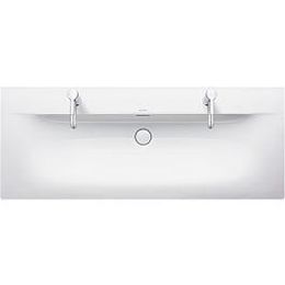 Duravit Viu Möbel-Waschtisch 2344120024 123x49cm, weiß, mit 2 Hahnlöcher, mit Überlauf, mit Hahnlochbank