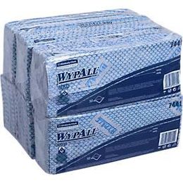 Wischtücher Wypall® X50, B 245 x L 416 mm, Interfold, lebensmittelgeeignet, 6 x 50 Stück, blau